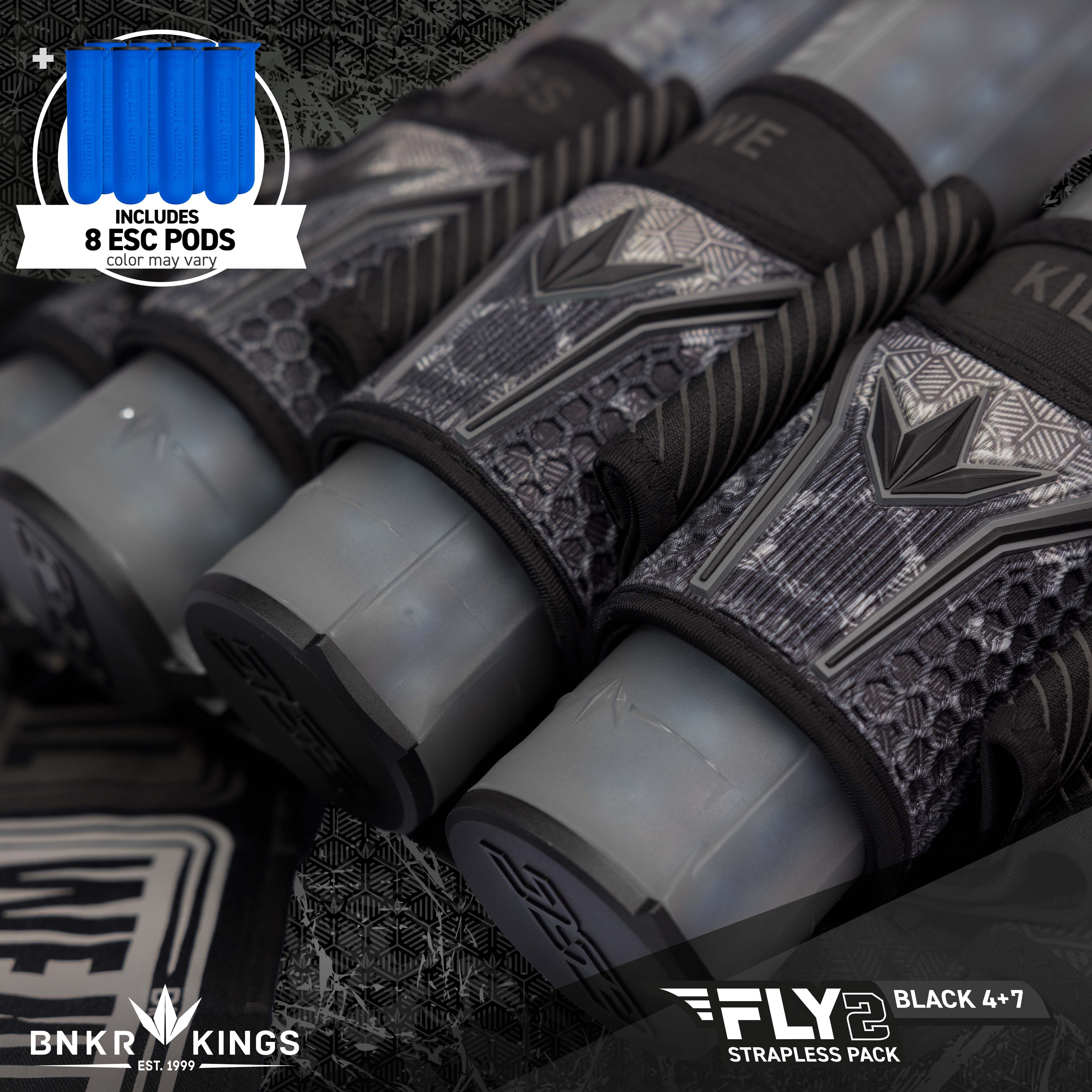 Bunkerkings Fly2 Pack 4+7 - Black Skull (incl. 8 ESC Pods ...